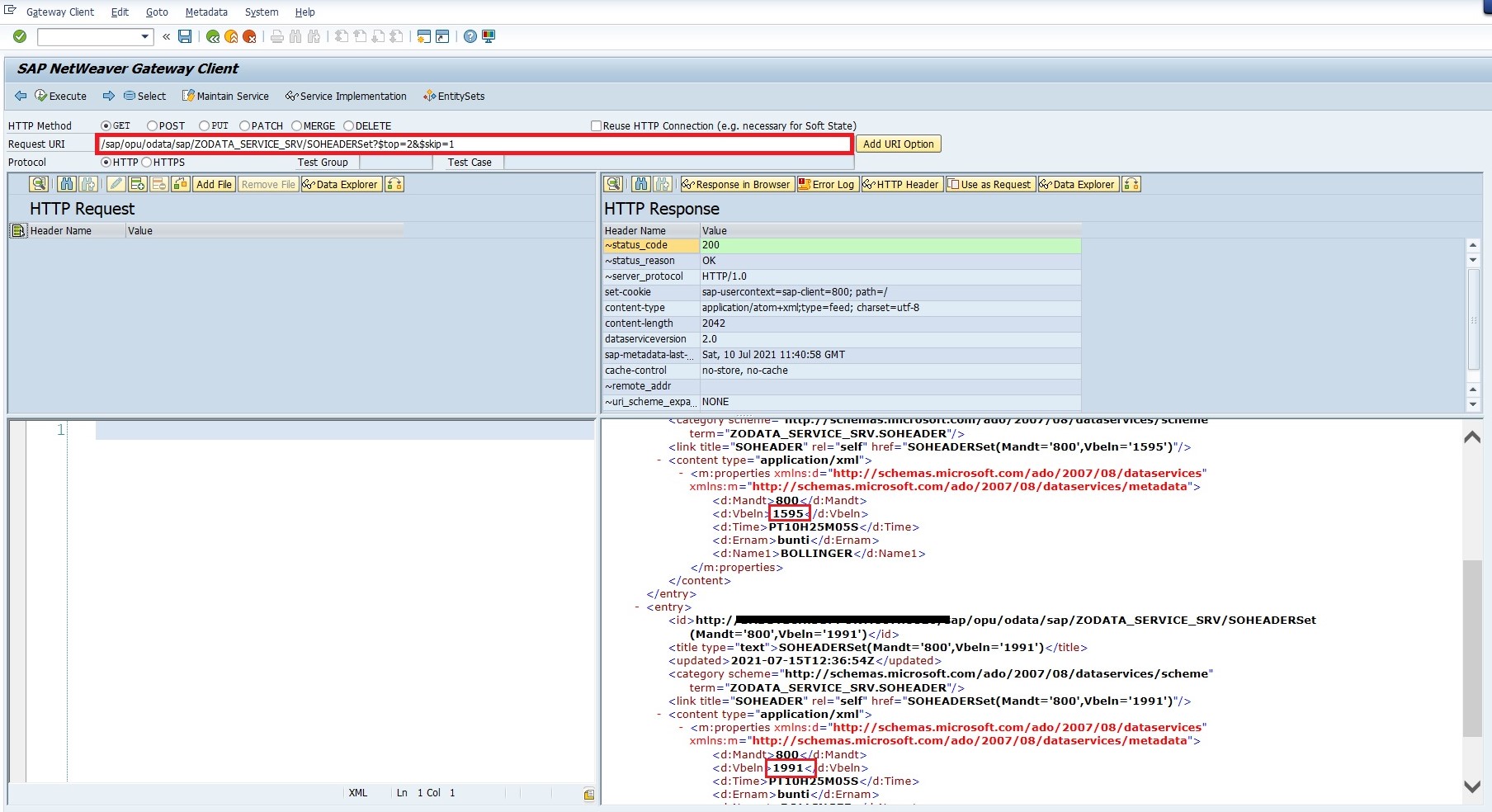 SAP ABAP Central: Display Messages in ODATA Header Response while ...