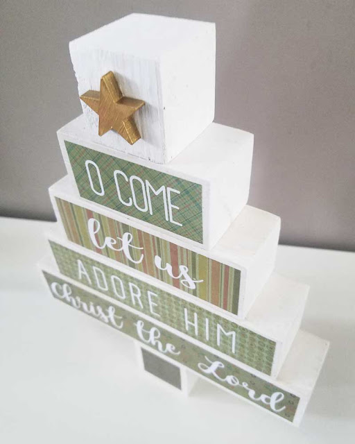 DIY Wood Block Reversible Christmas Tree and Valentine Decoration ...