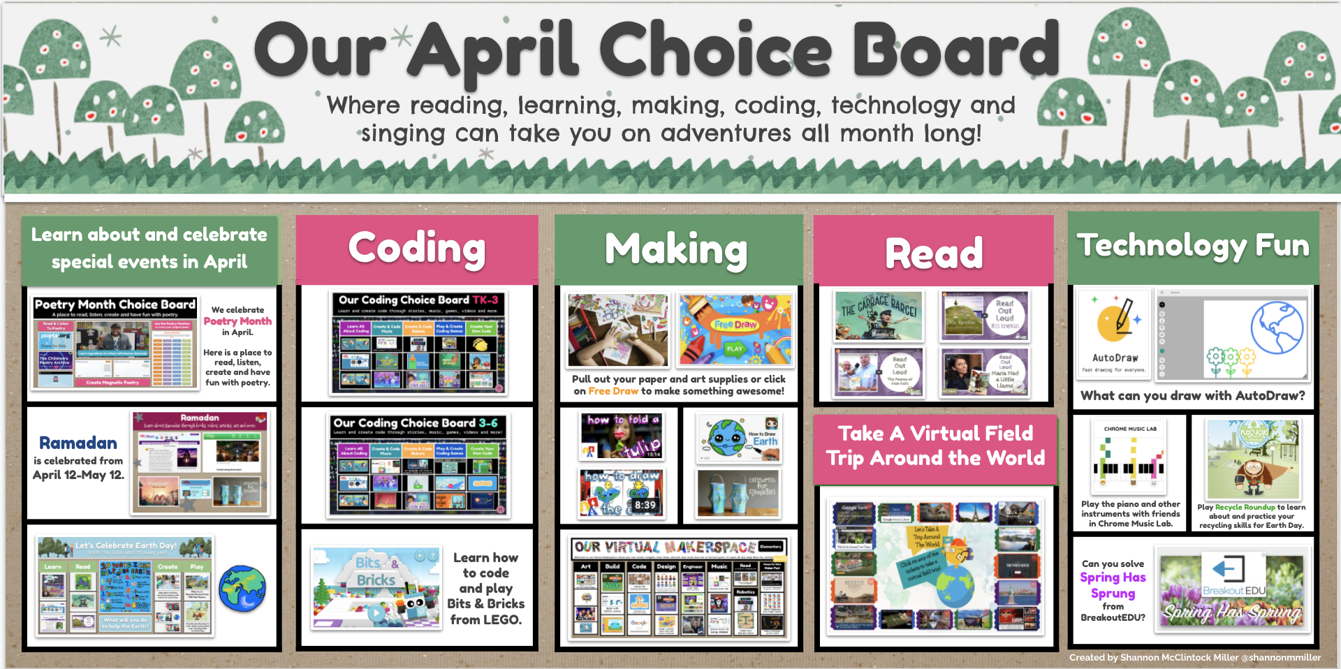 The Library Voice: Let's Celebrate Earth Day Choice Boards Are Here ...