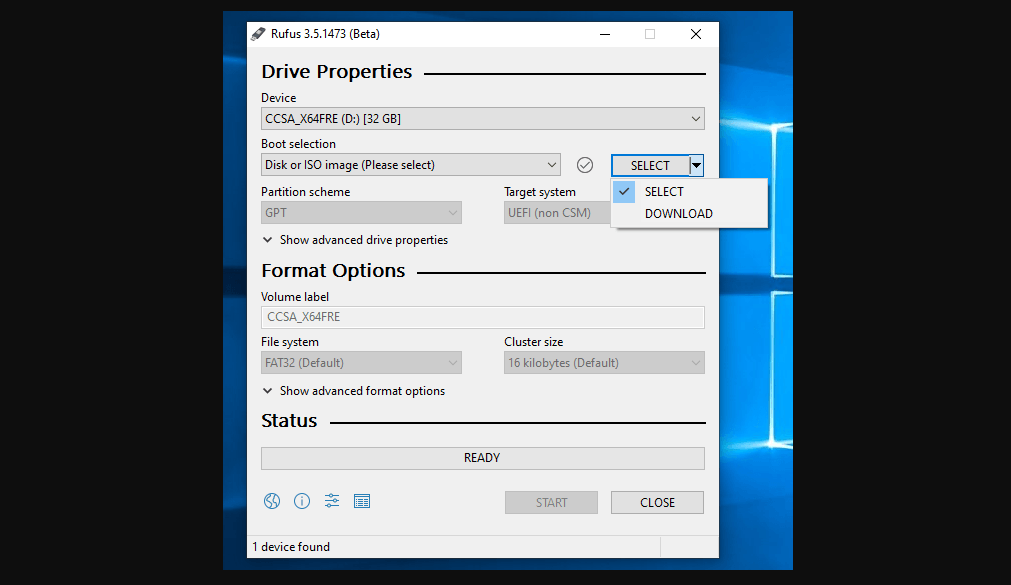 Download ISO Windows 10 e Windows 8.1 direttamente da Rufus