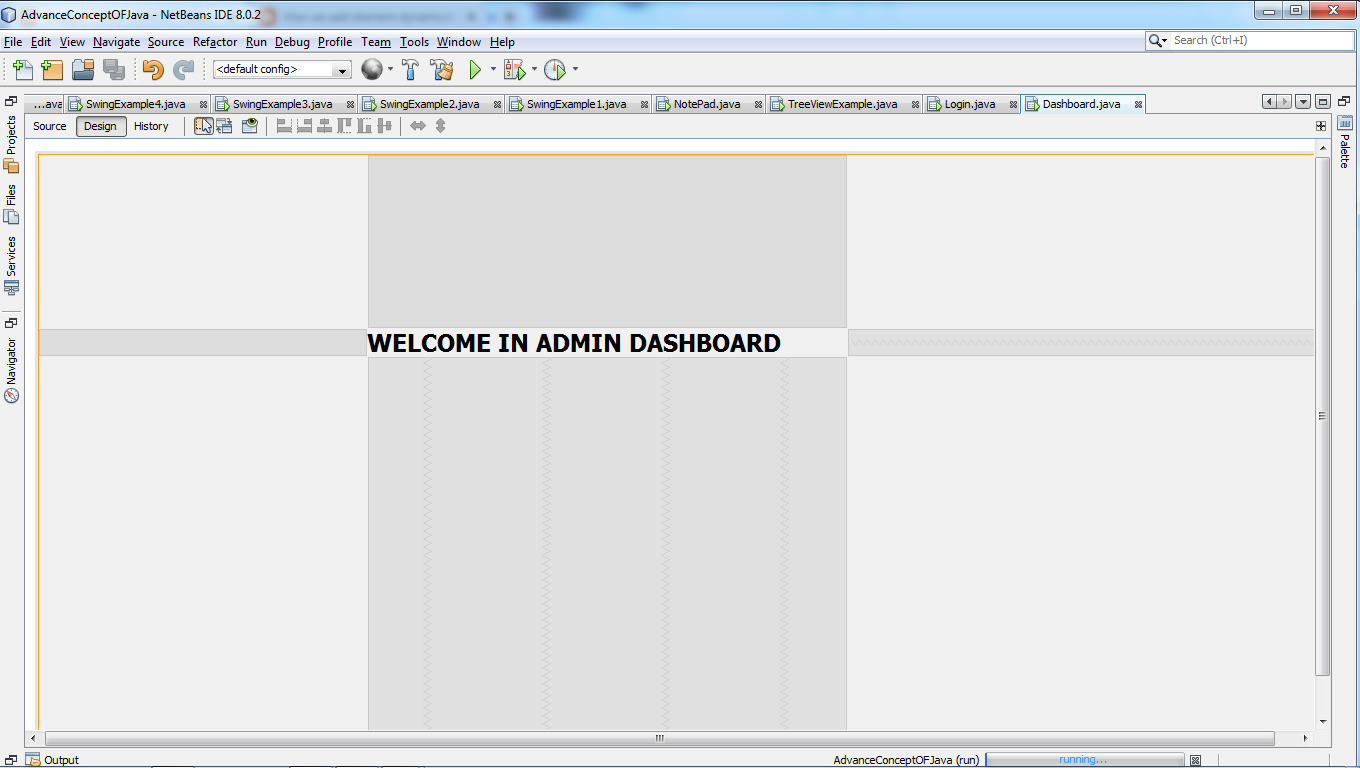 Navigation In Swing Frame In Java