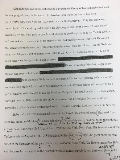 Caveman English: The How They Croaked Chapter Assignment - STUDENT SAMPLE