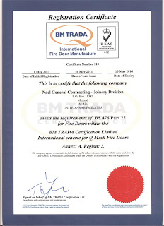 BM TRADA Certificate ~ Nael Joinery & Interiors
