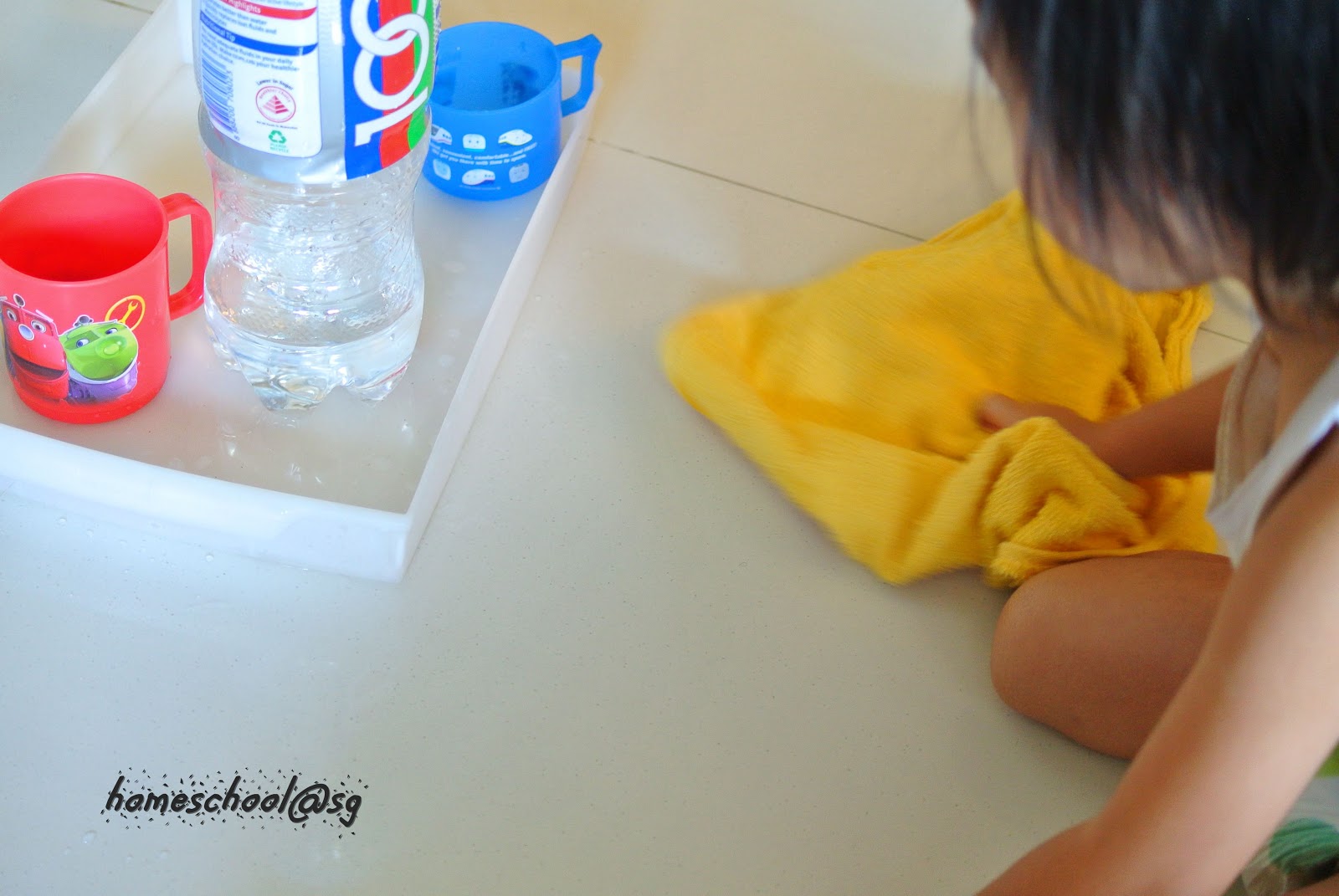 Homeschool@sg: Practical Life: Pouring water