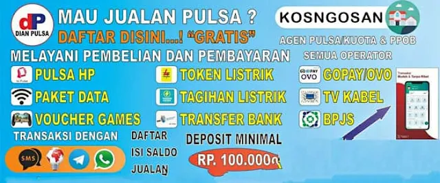 25 Desain Spanduk Jualan Pulsa yang Keren - KOSNGOSAN