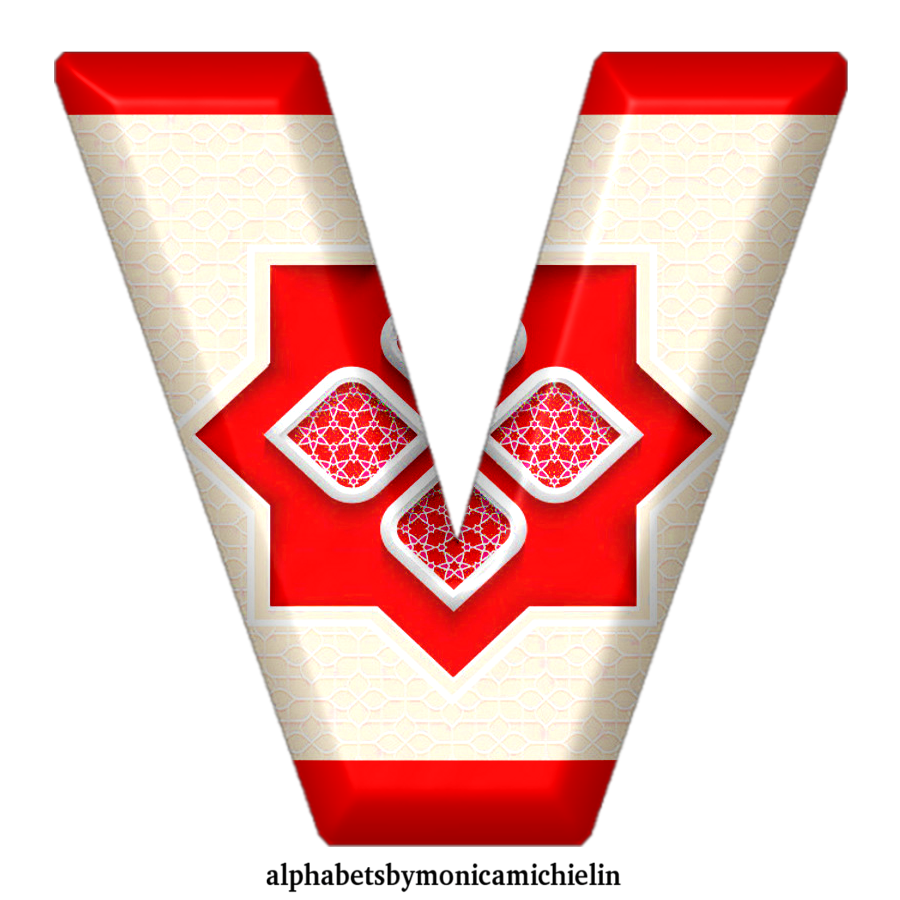 M. Michielin Alphabets: RED ARABIC DAMASK ALPHABET LETTERS PNG AND ...