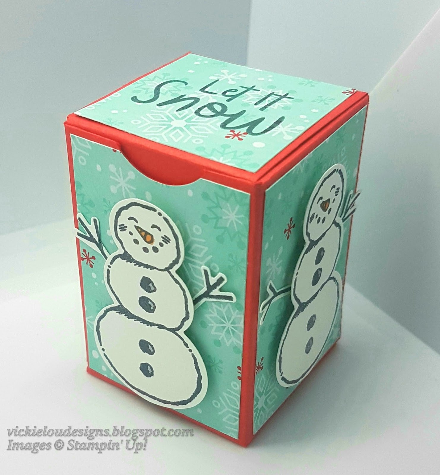 Vickie Lou Designs: Let it Snow! Snowman Seasons Christmas Gift Box