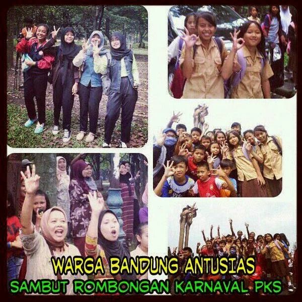 Pawai Parpol, Rombongan PKS Disambut Meriah Warga dengan Salam 3 Jari ... Pawai Parpol, Rombongan PKS Disambut Meriah Warga dengan Salam 3 Jari ...
