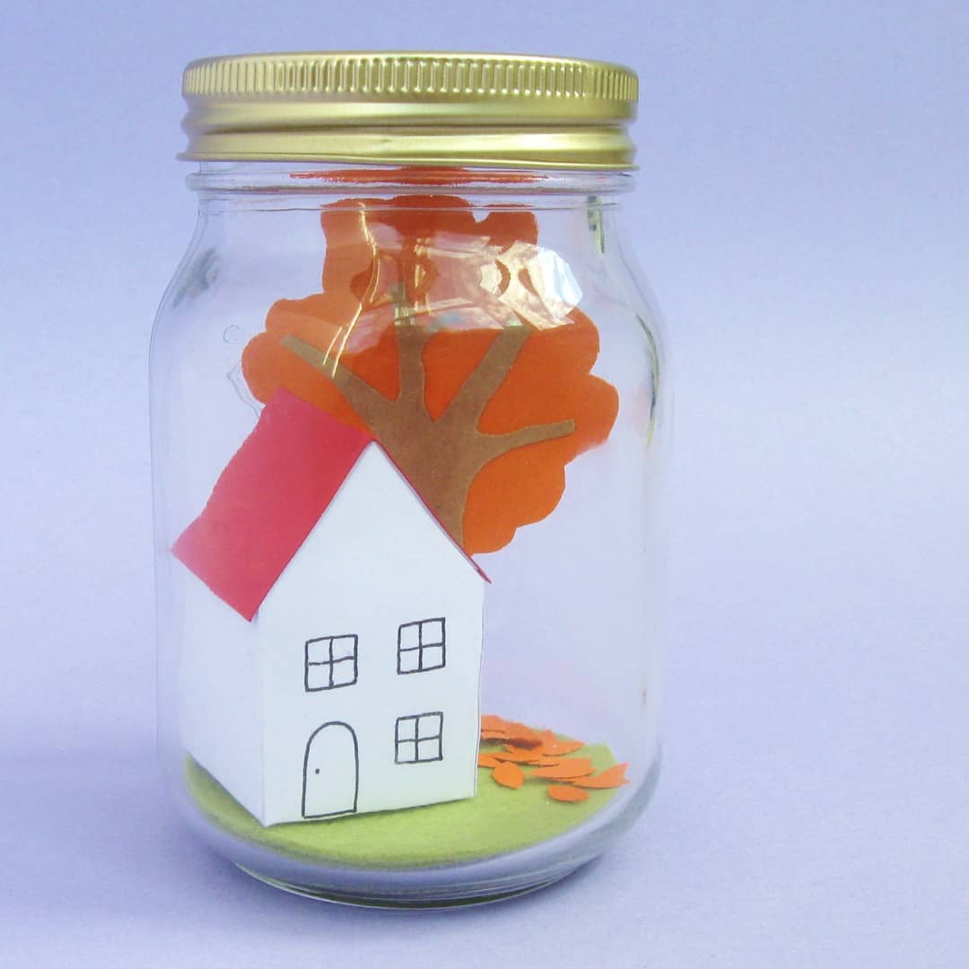 Bugs and Fishes by Lupin: Autumn Crafting: Mason Jar Scene Tutorial