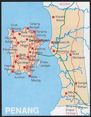 peta negeri pulau pinang - Edward Wright