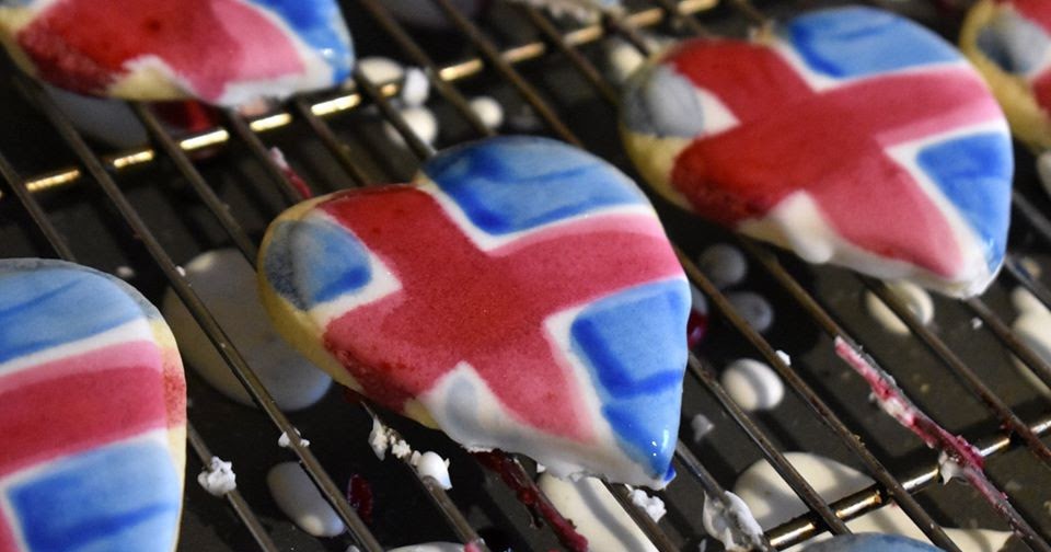 Jolabokaflod Sweets: Icelandic Flag Cookies