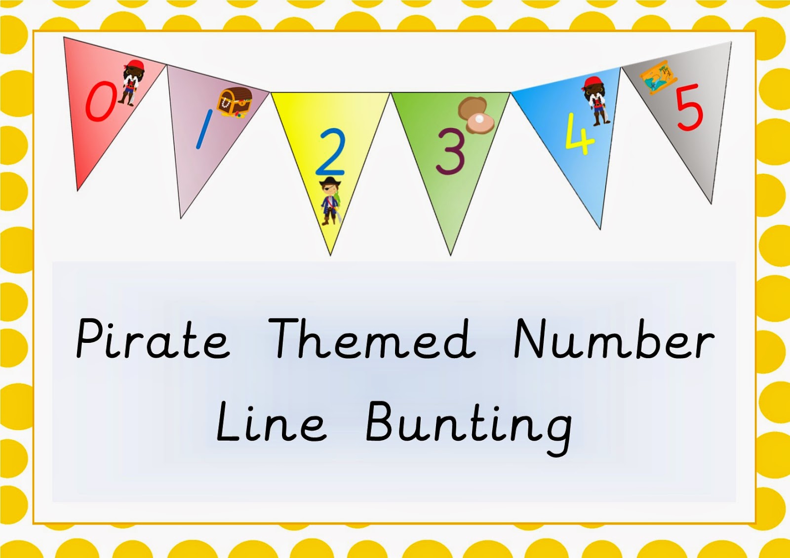 Simply Kids Learning: Pirates Number Line Bunting- Free