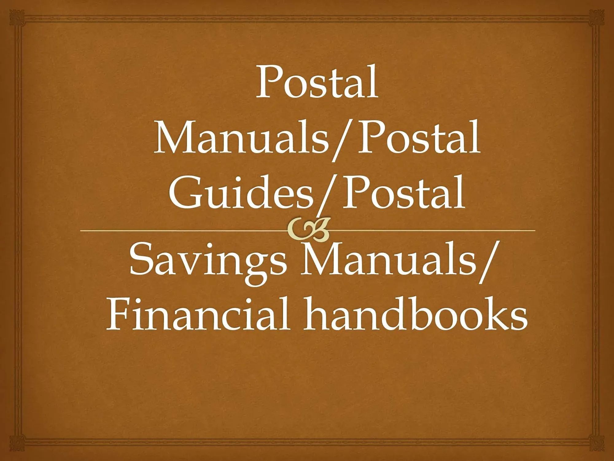 Postal Manuals of India Post | All Postal Manuals/Hand Books/Guides at ...