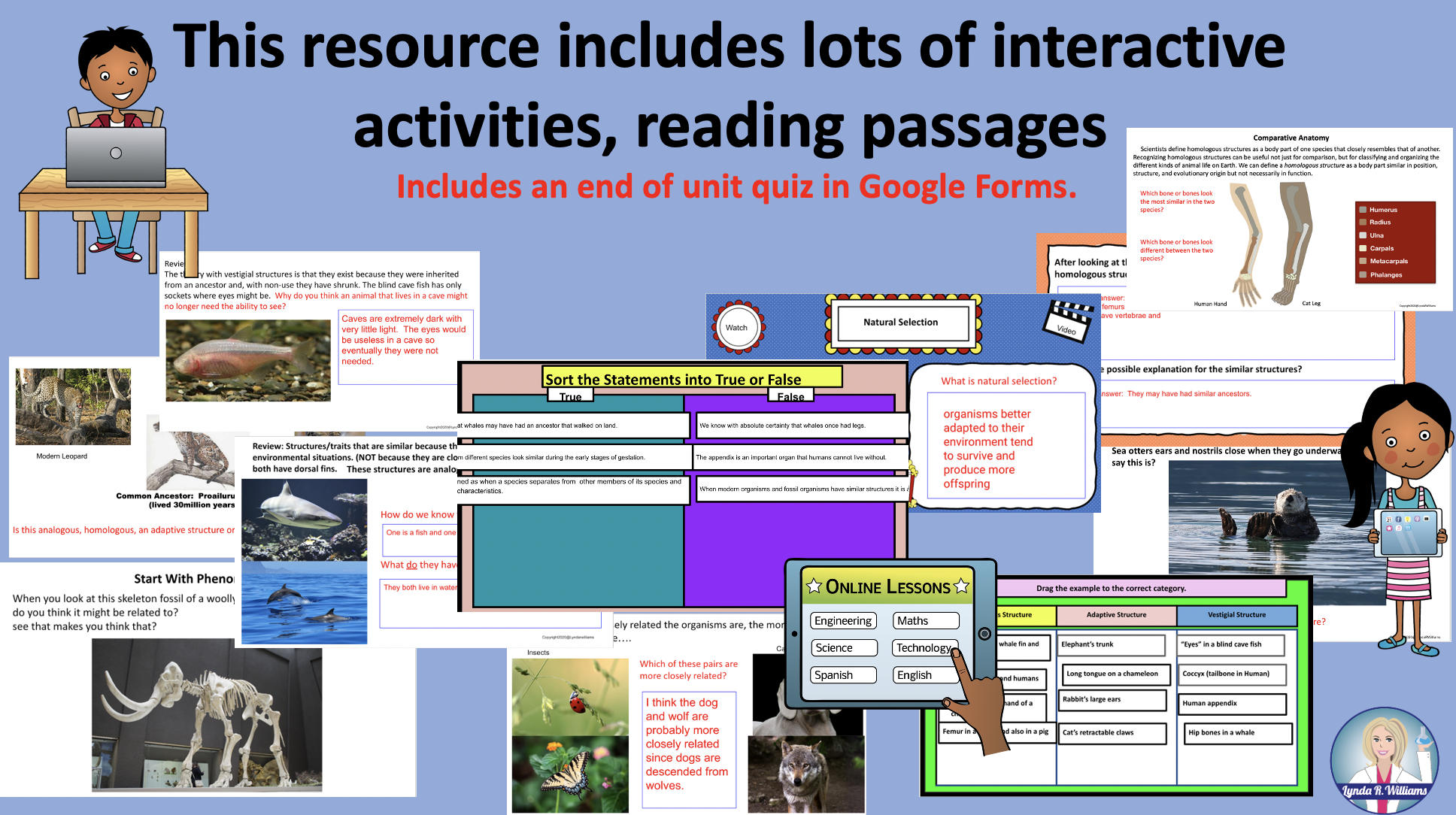 Comparative Anatomy NGSS MS-LS4-2 and MS-LS4-3 - Teaching Science with ...