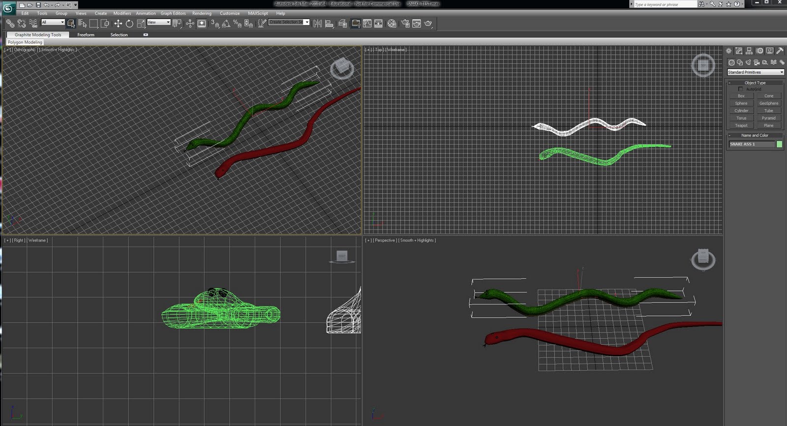 3D Modelling & Animation: Asset 3: Snake