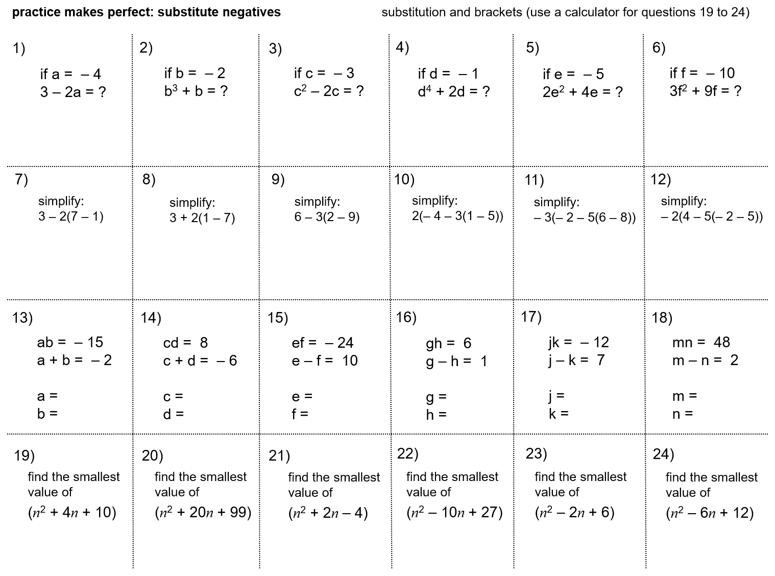MEDIAN Don Steward mathematics teaching: algebra practice makes perfect