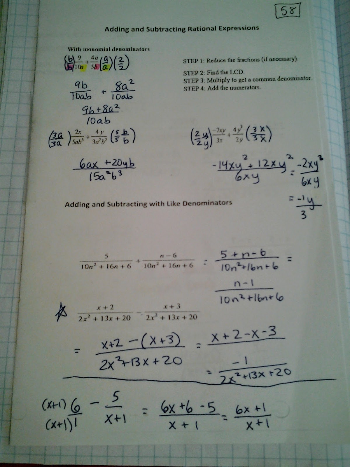 Type-A Mathland: Unit 4: Radical Rationals