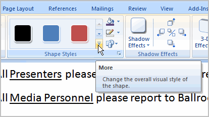 Bekerja Menggunakan Shapes - Microsoft Word 2007 | Microsoft Word Tutorial