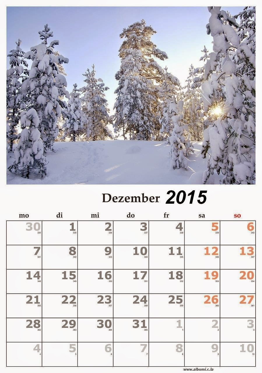 dezember 2015 kalender | calendars - kalendar - Calendario
