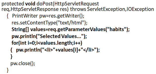 Reading Form Data from Servlets