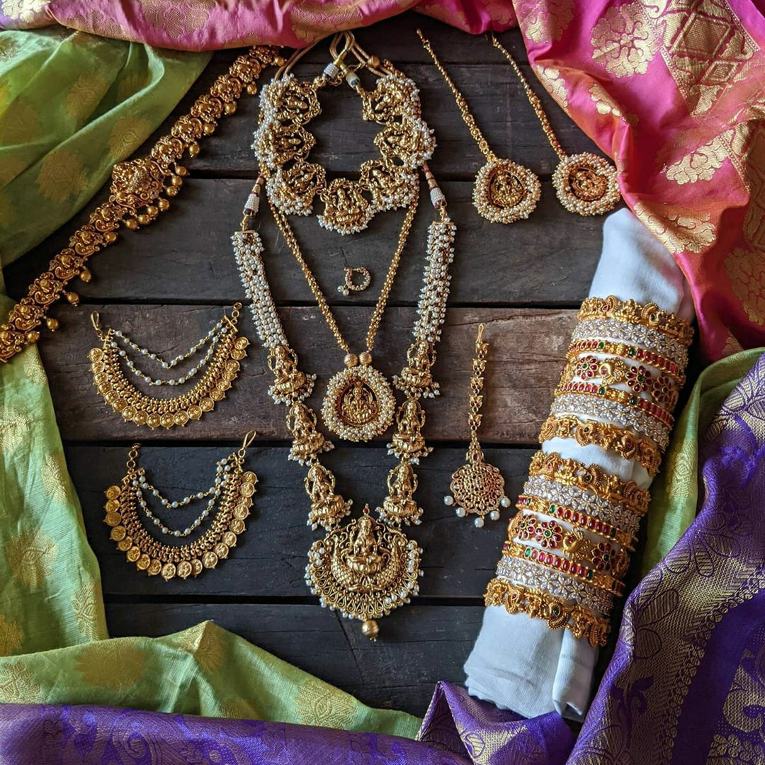 Bridal temple jewellery sets