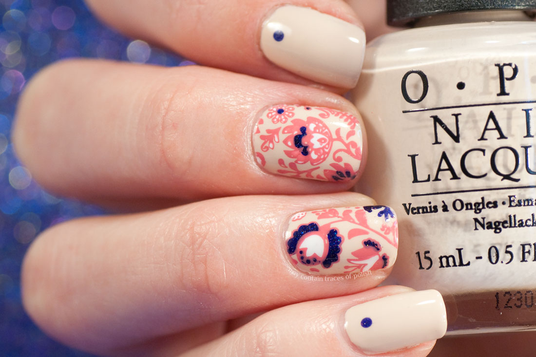 Flower Power Stamped Nails - May contain traces of polish
