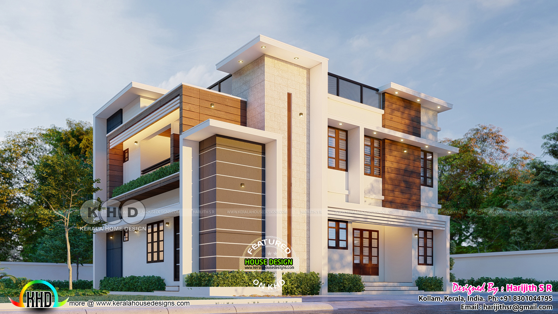 Contemporary Modern Box Type Design At Perumpuzha, Kollam - Kerala Home ...