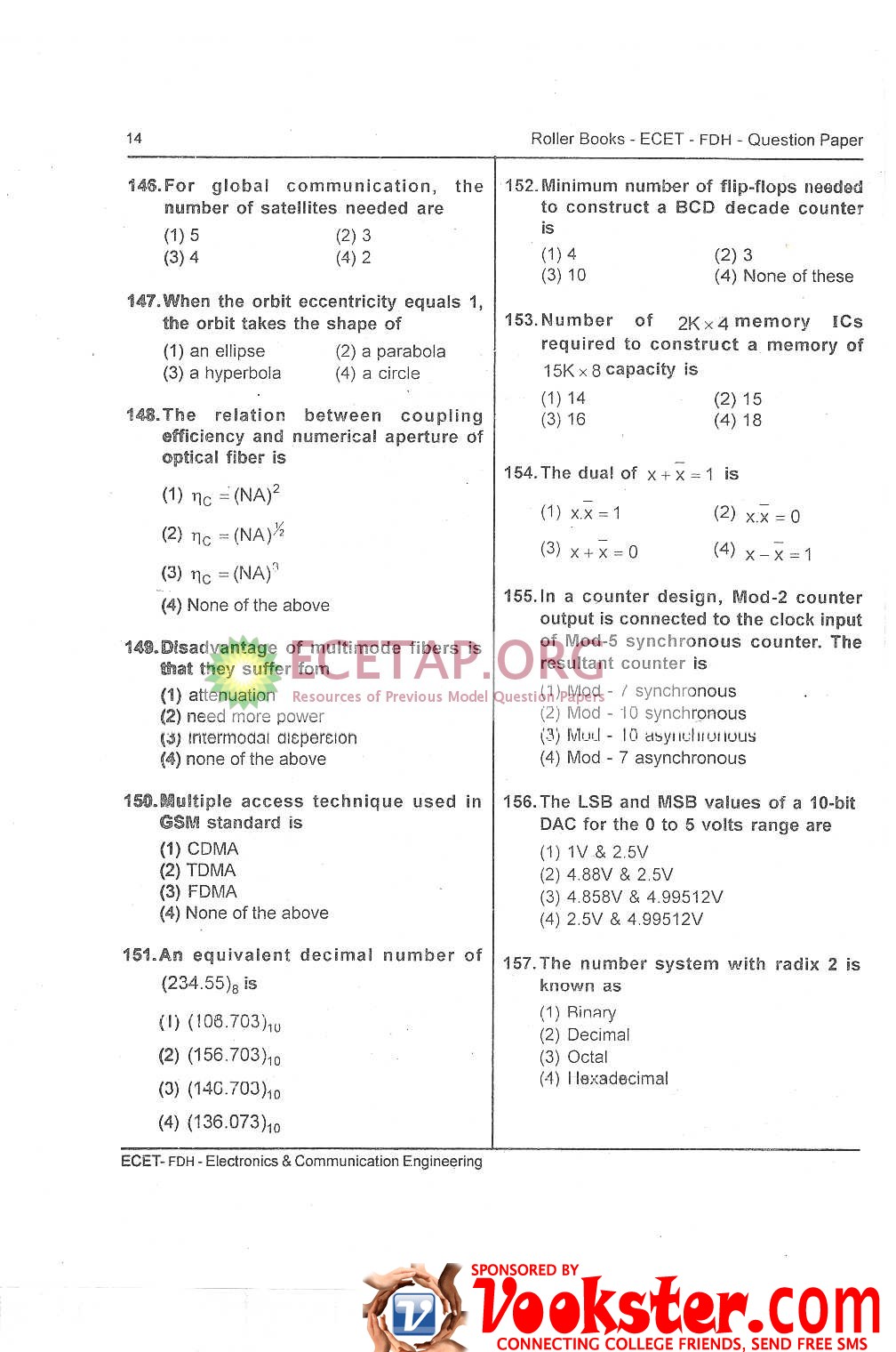 ECETAP - 2016, Previous, Model Papers, Question Papers EEE,ECE,SCE ...