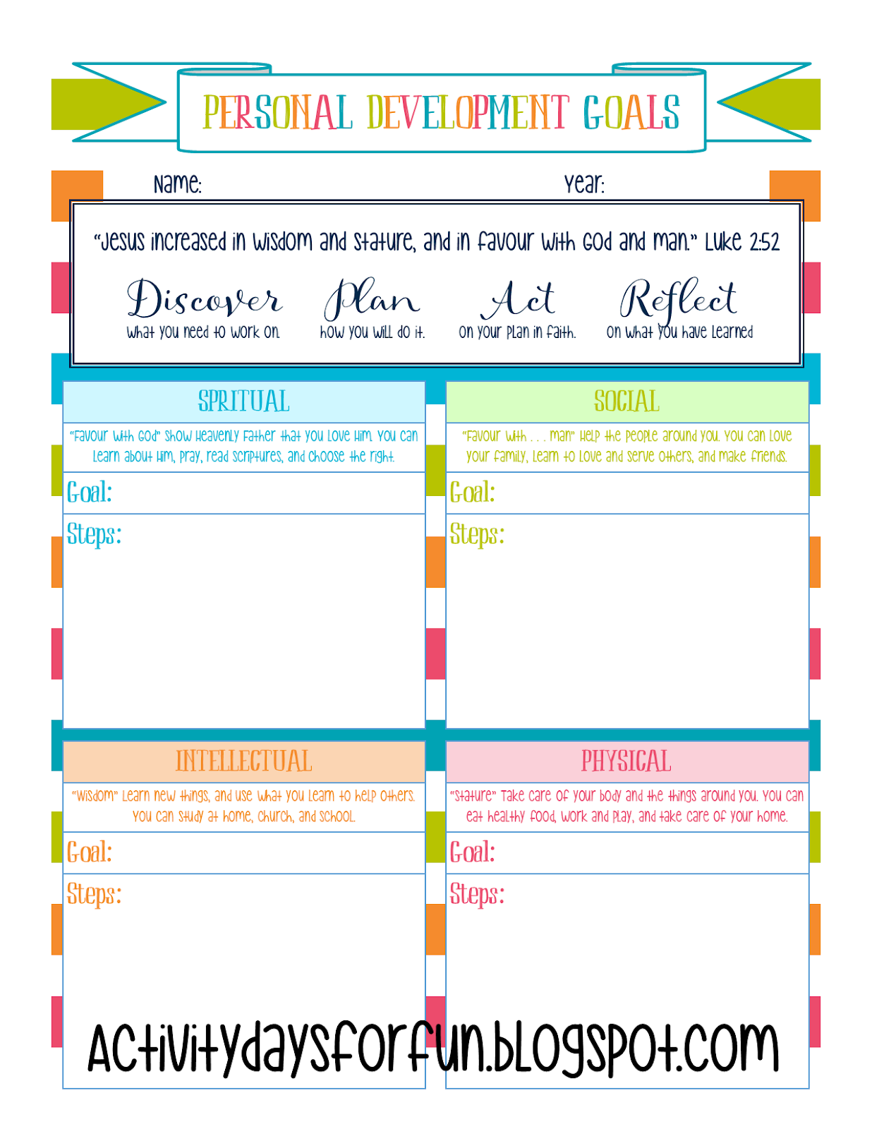 Primary Activity Ideas: 2020