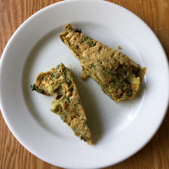 Home Cooked Vegan: Artichoke and Spinach Pudla