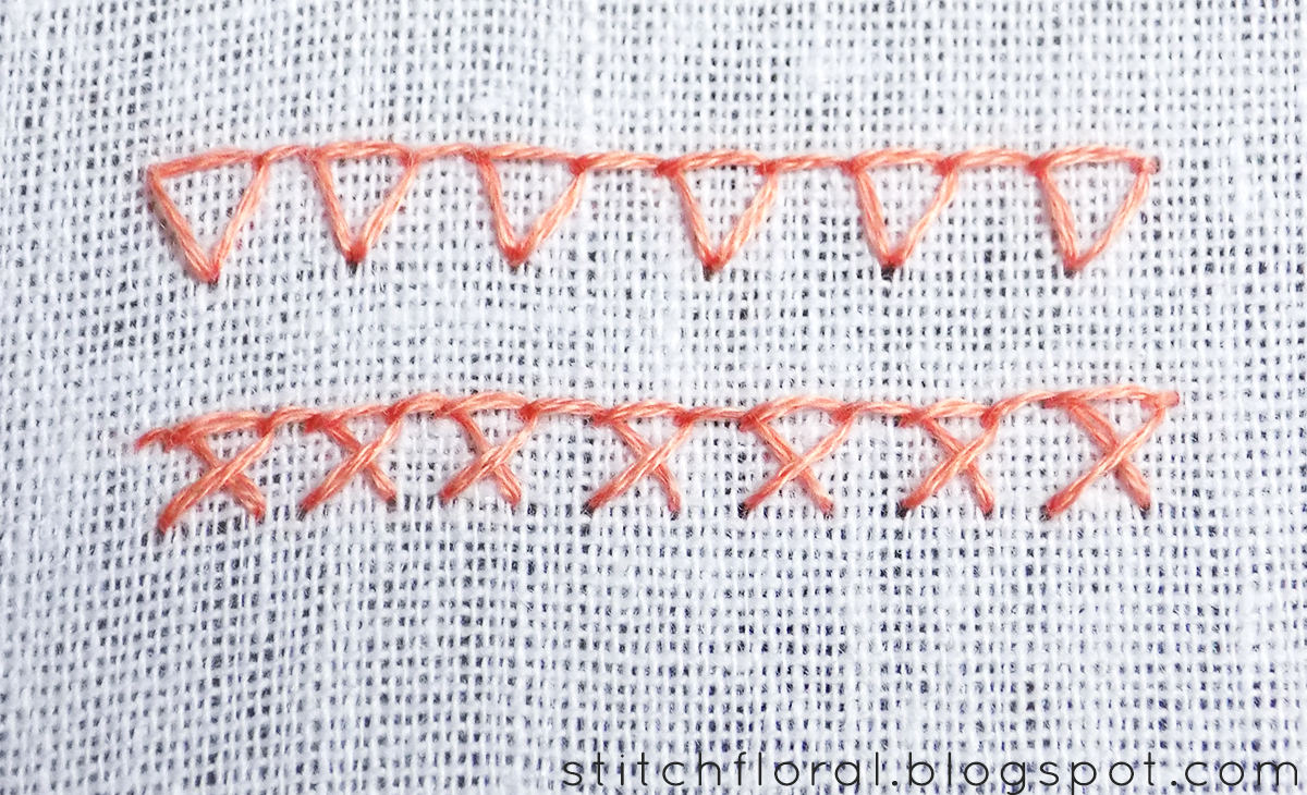 Buttonhole stitch Lesson 2: variations - Stitch Floral