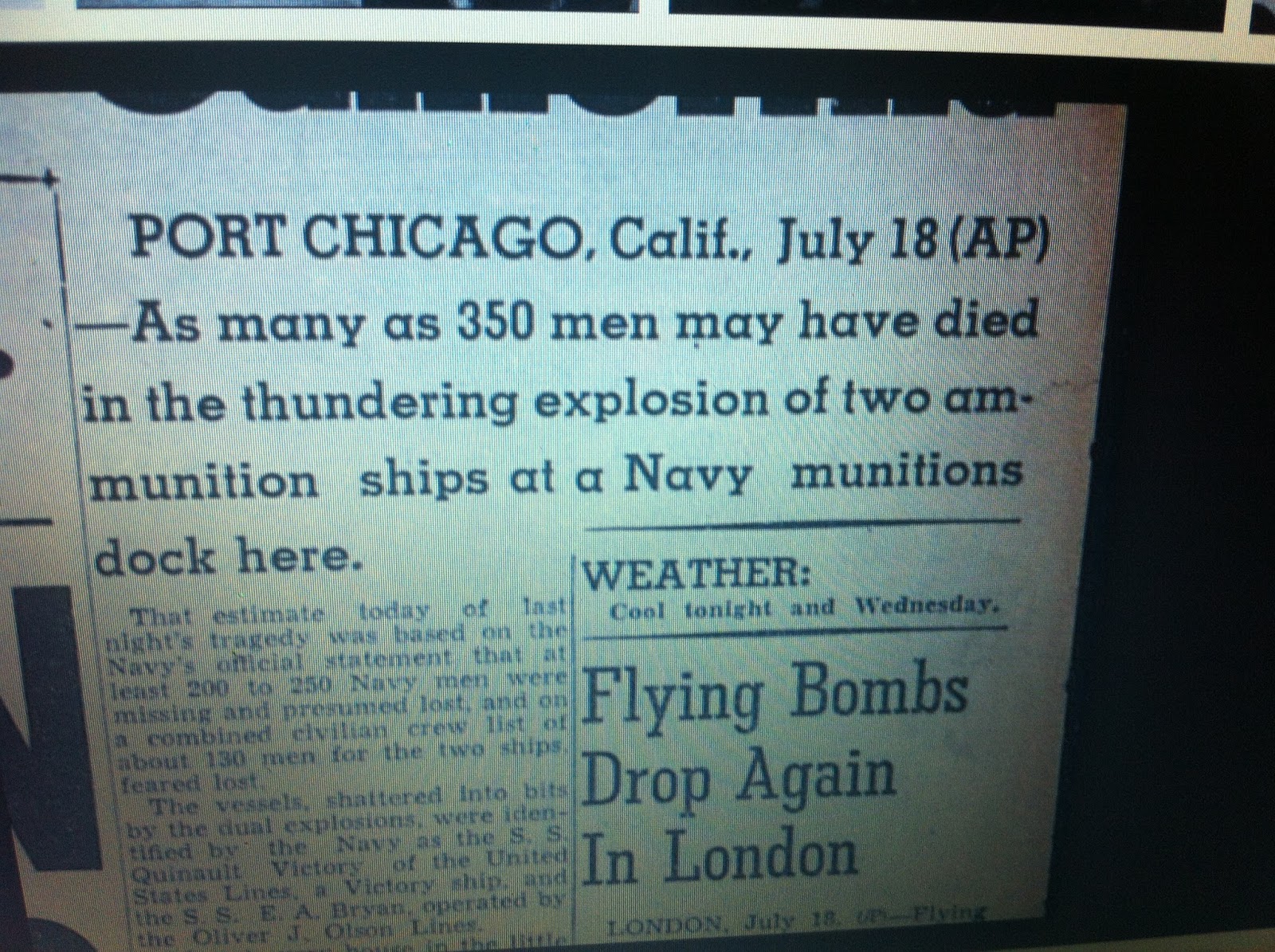 THE BLACK SOCIAL HISTORY:: BLACK SOCIAL HISTORY - PORT CHICAGO NAVAL ...