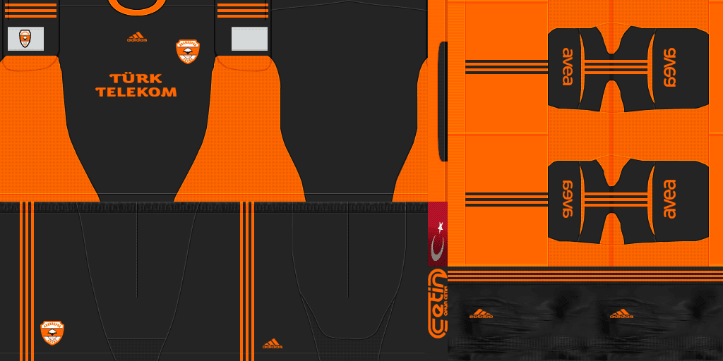 Adanaspor FL Fantasy Set (with 12-13 Adidas Temp) | Kits by Onur Çetin