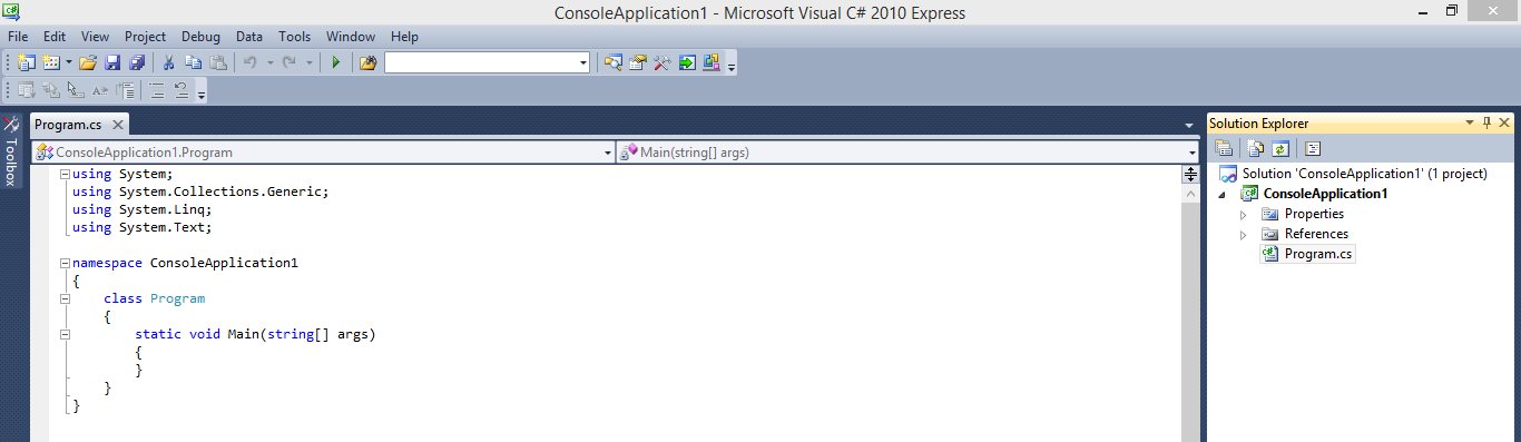 C Hello World Console Application Program Automation Home