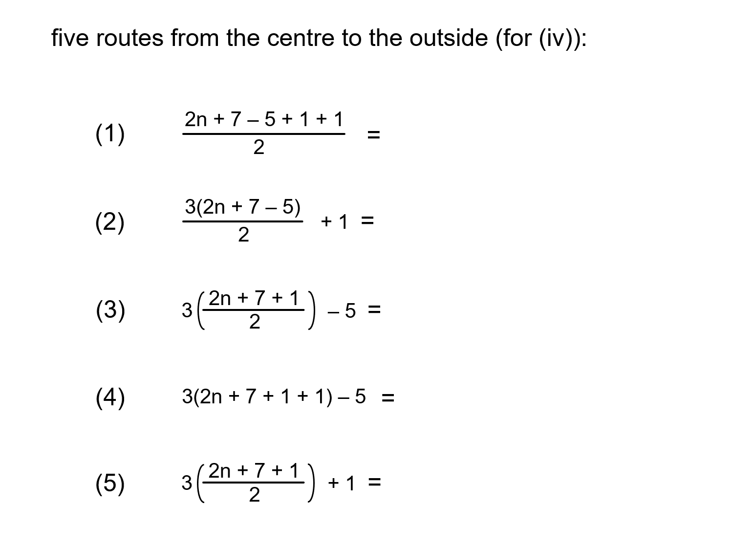 MEDIAN Don Steward mathematics teaching: radiating expressions (2)