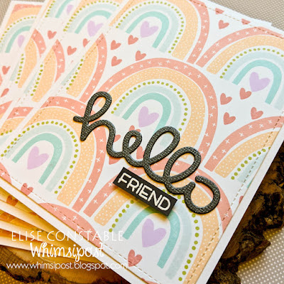 Whimsipost: Rainbow Hello Card