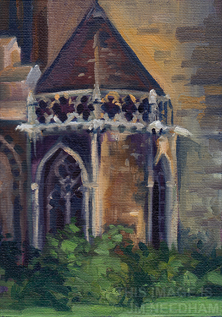 JM Needham Art Daily Painting: Cambridge Architecture I