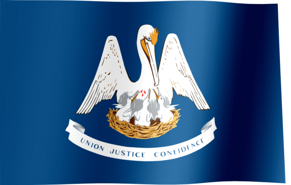 Flag of Louisiana (GIF) - All Waving Flags