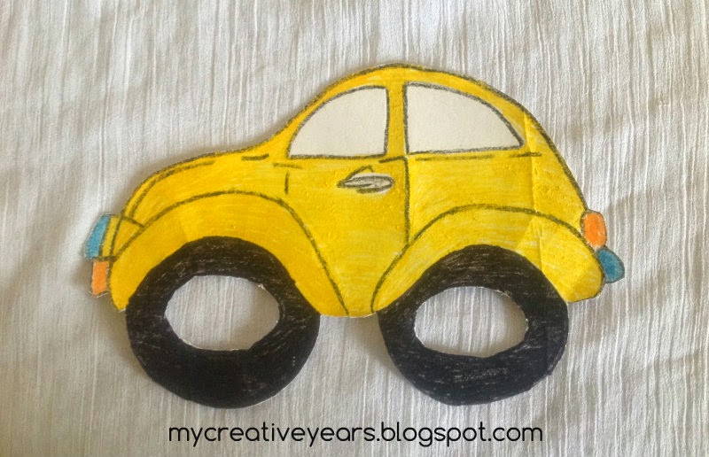 Car Shaped Face Mask Craft