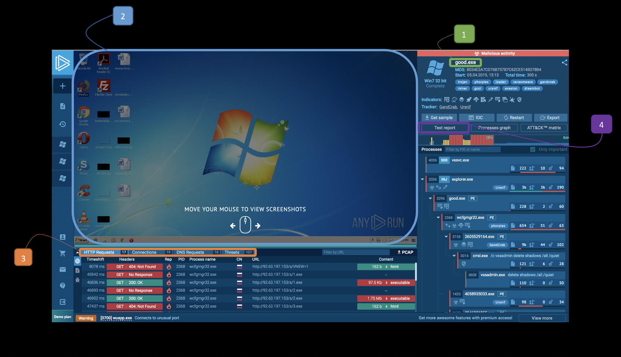 Any.Run sandbox example 1