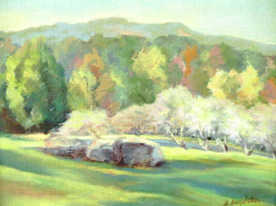 Daily Painters of Georgia: "Mountain Orchard" Original Georgia ...