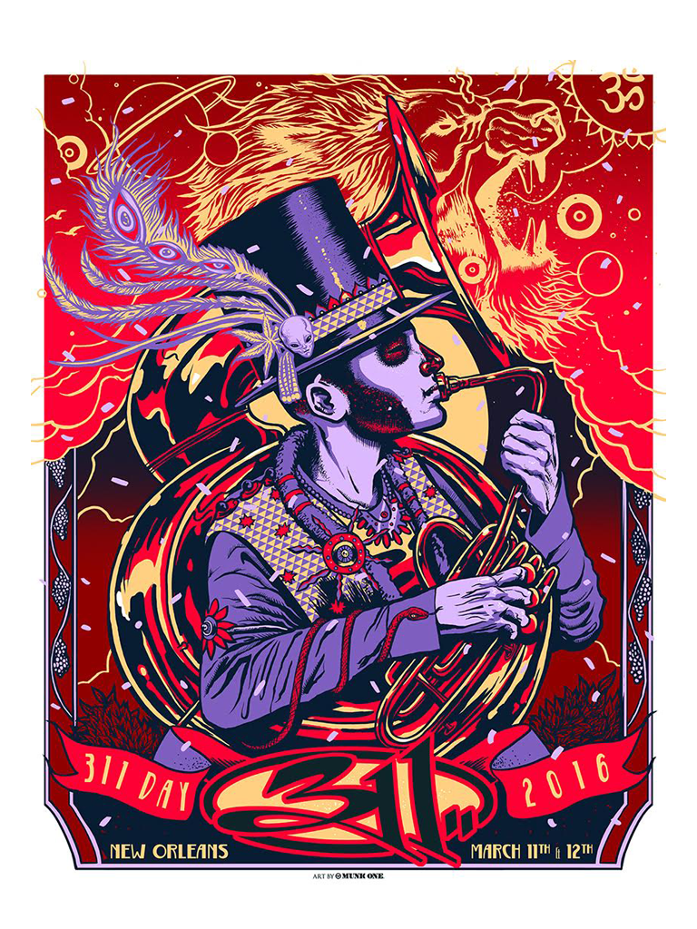 INSIDE THE ROCK POSTER FRAME BLOG: 311 Day New Orleans Munk One Poster ...