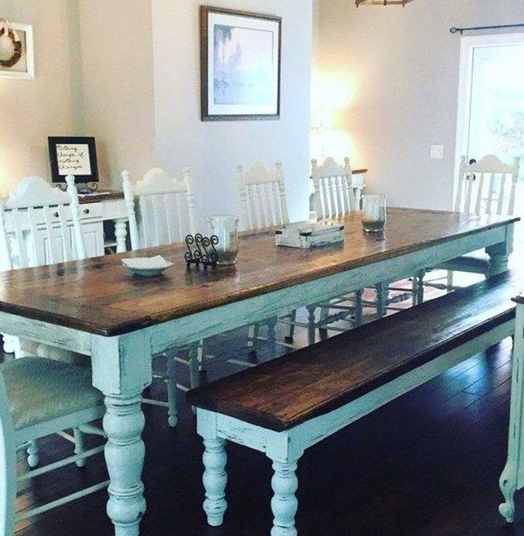 30+ Fabulous Farmhouse Kitchen Table Decor Ideas ~ cameretta006