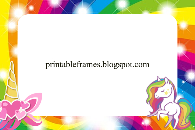 Unicorn02 PNG Frame - Printable PNG Frames | Cartoon Character PNG ...