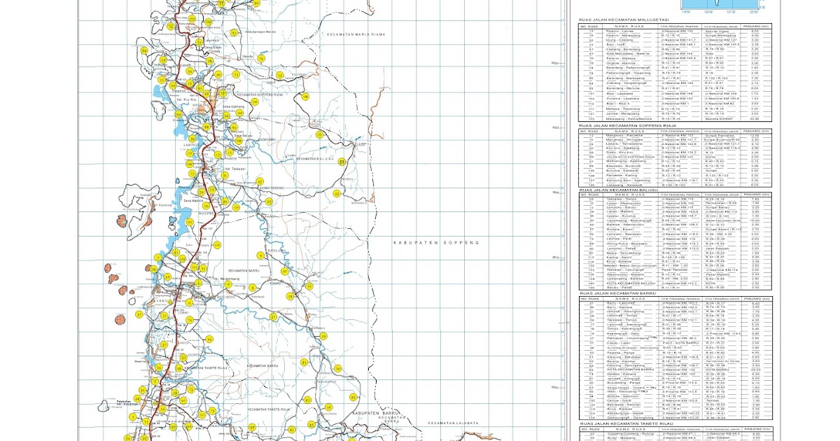 Bina Marga Dinas Pekerjaan Umum Kabupaten Barru: Peta Ruas Jalan ...