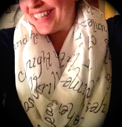Cassie Stephens: DIY: A Calligraphy Scarf by Lisa Beynon