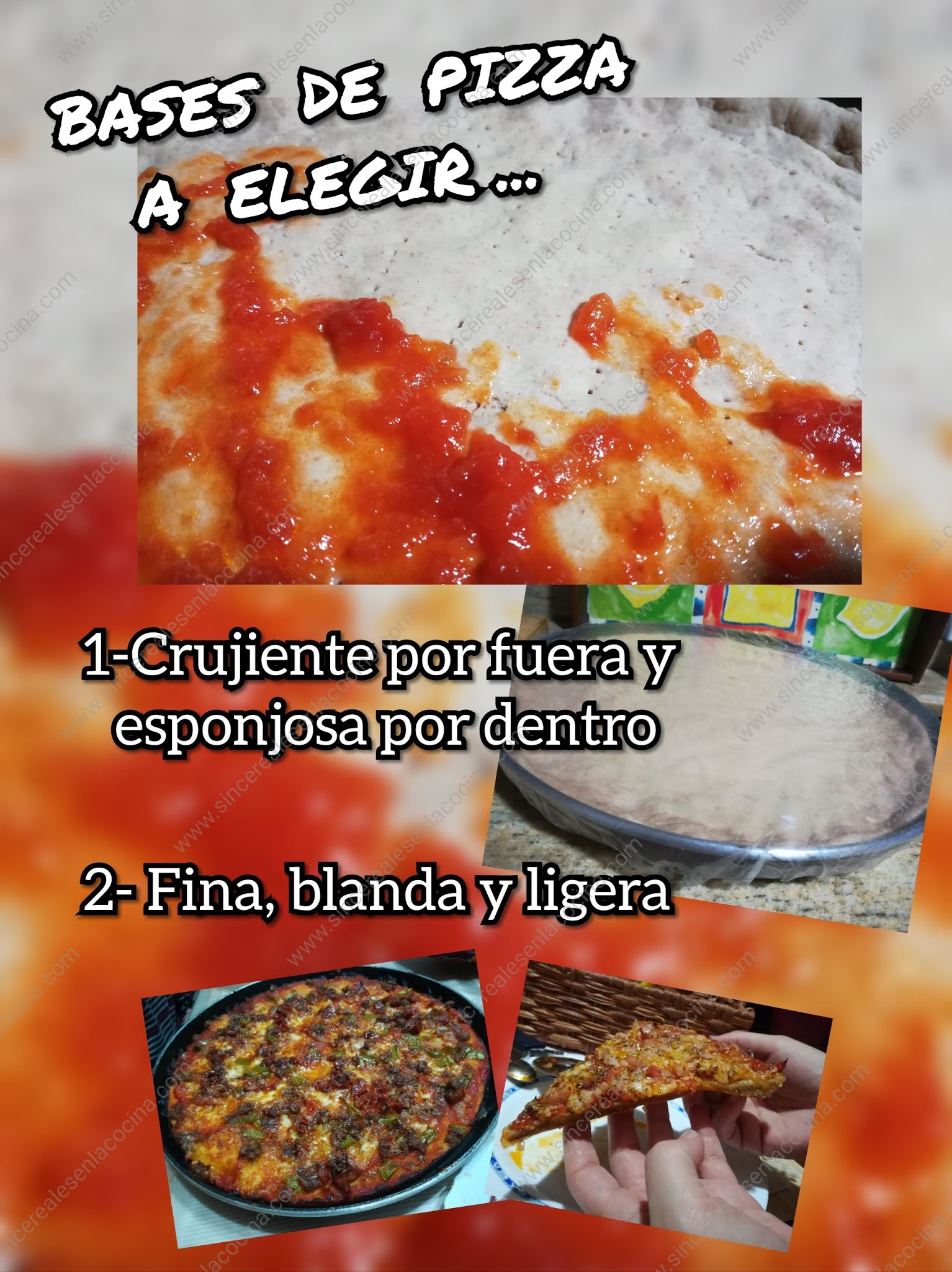 BASES DE PIZZA CASERAS