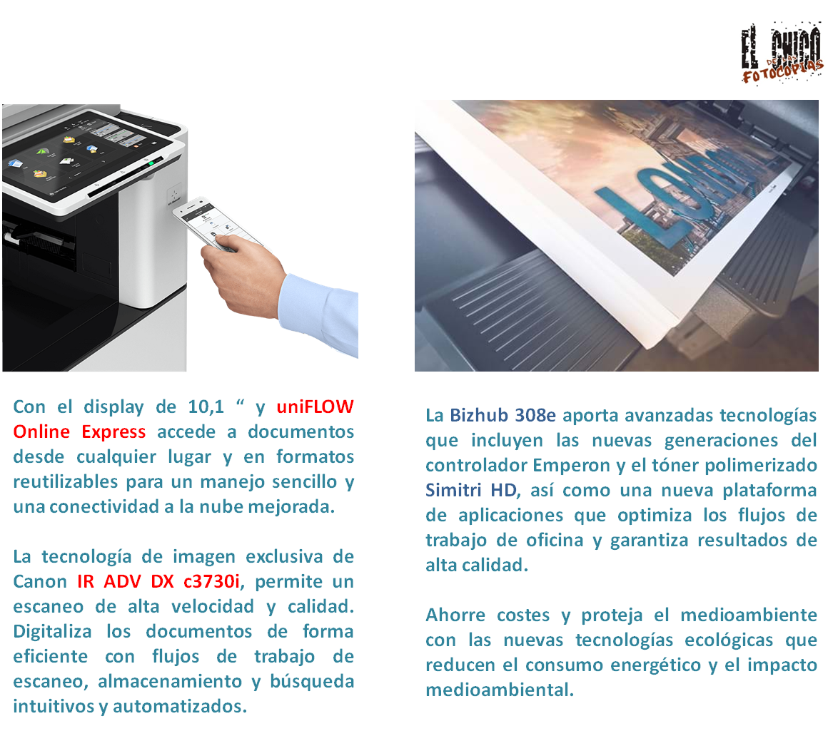 El Chico de las fotocopias: Comparativa Canon imageRUNNER ADV DX c3730i ...