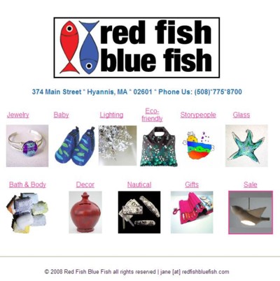 Museum of Everything: Cape Cod Businesses: Red Fish, Blue FIsh