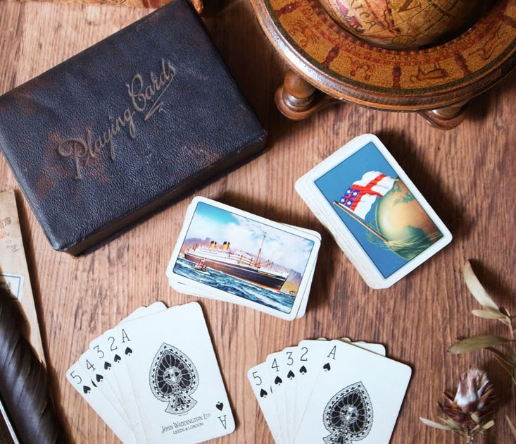 Todd Lowrey Antiques: 航海のお供にいかが / Vintage Waddingtons Playing Card Two ...